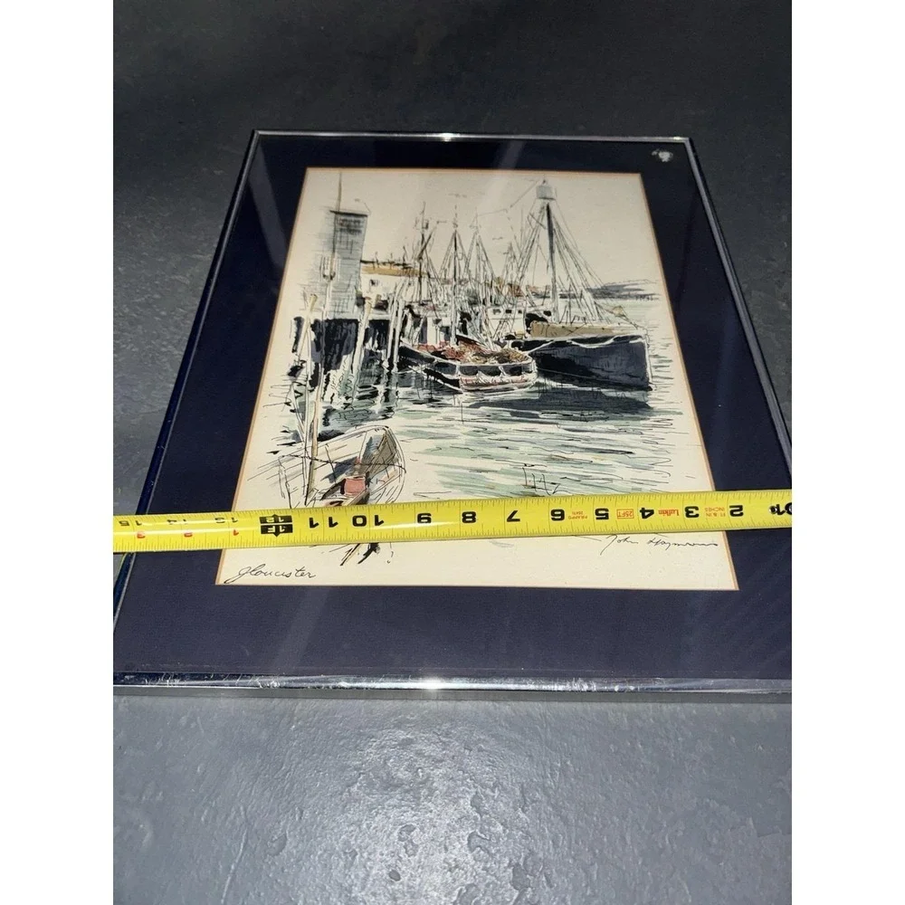 Art | Vtg Gloucester New England Harbor No3 John Haymson Lithograph ...